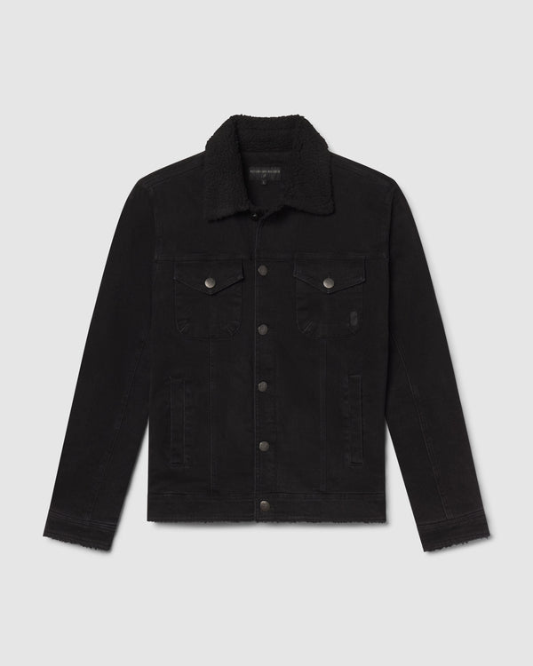 Leucadian Slim Fit Sherpa Denim Jacket for Activewear Style