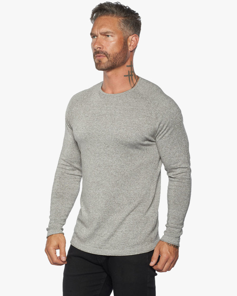 Lightweight Slim Fit Sweater - Light Stone