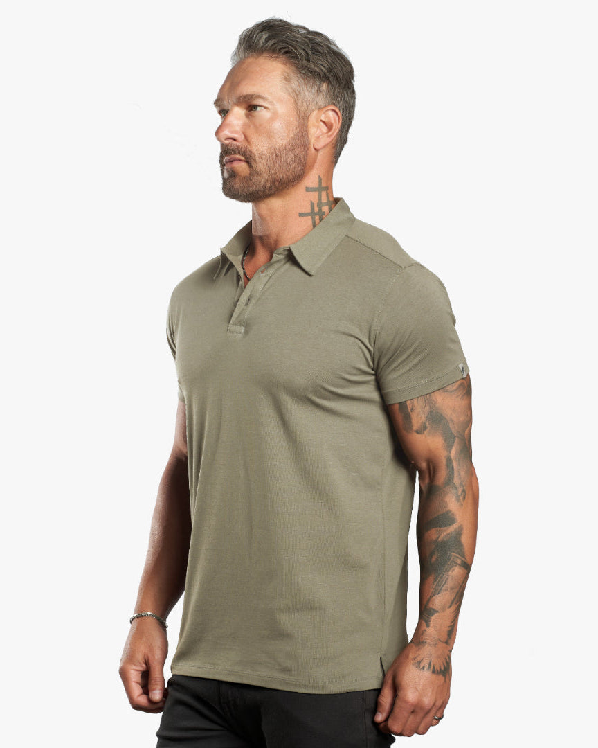 Addison Jersey Knit Slim Fit Polo [Lightweight] - Desert